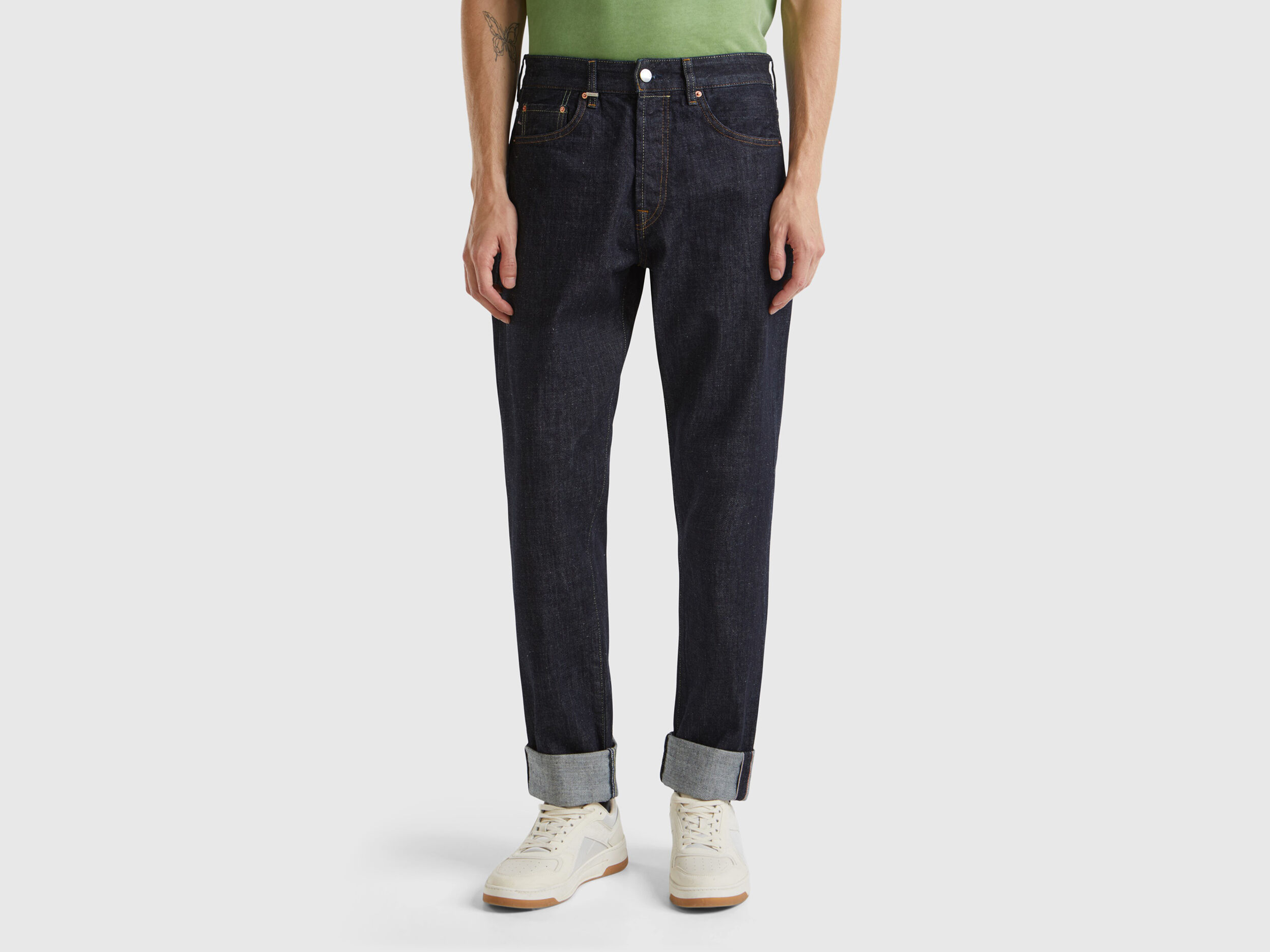 Selvedge denim jeans - Black | Benetton Selvedge denim jeans - Black | Benetton
